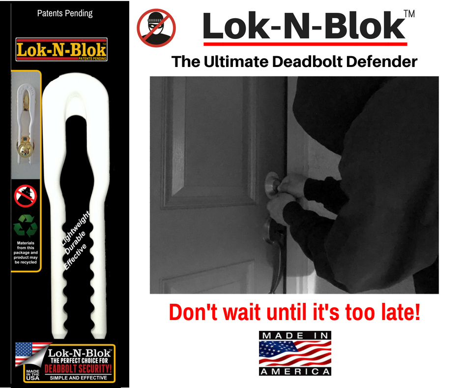 Lok-N-Blok Ultimate Deadbolt Defender For Home Security